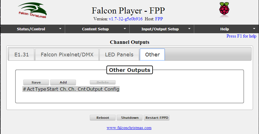 Other · OLD Manual for FPP v1.x